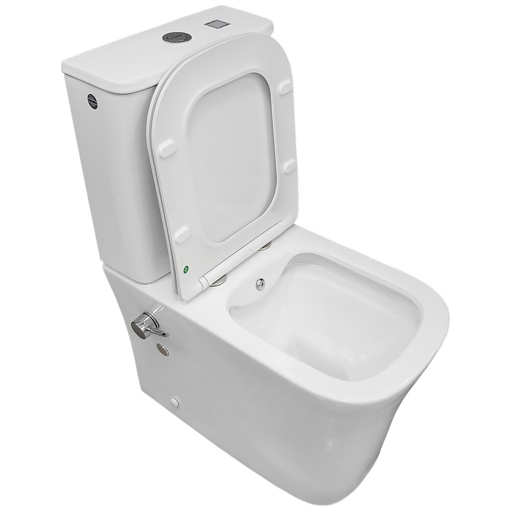 Унитаз Bloomix Dream CH2027SB/UF1 Ceramic+ безободковый с функцией биде и смесителем