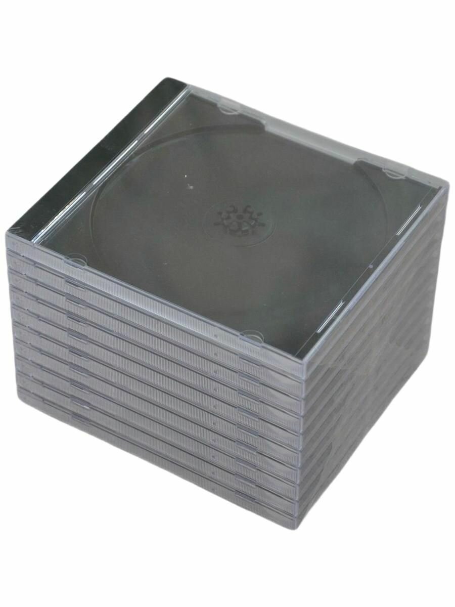 Футляр для 1 CD Jewel тёмный трей, 10шт.