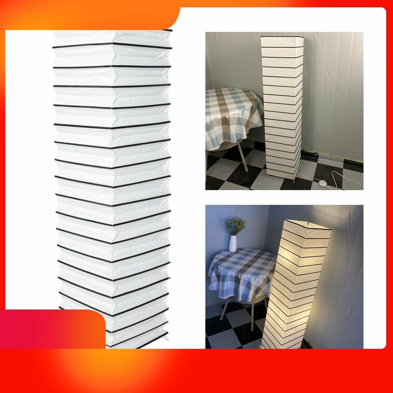 Эксклюзивный абажур для торшера из рисовой бумаги, спальный