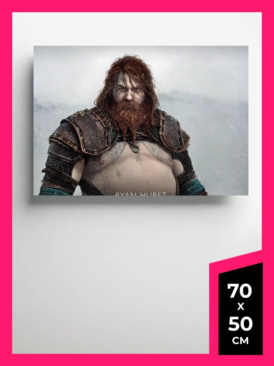 Постеры Бог войны God of War Ragnarok плакаты 29 A5070, матовая фотобумага премиум качества