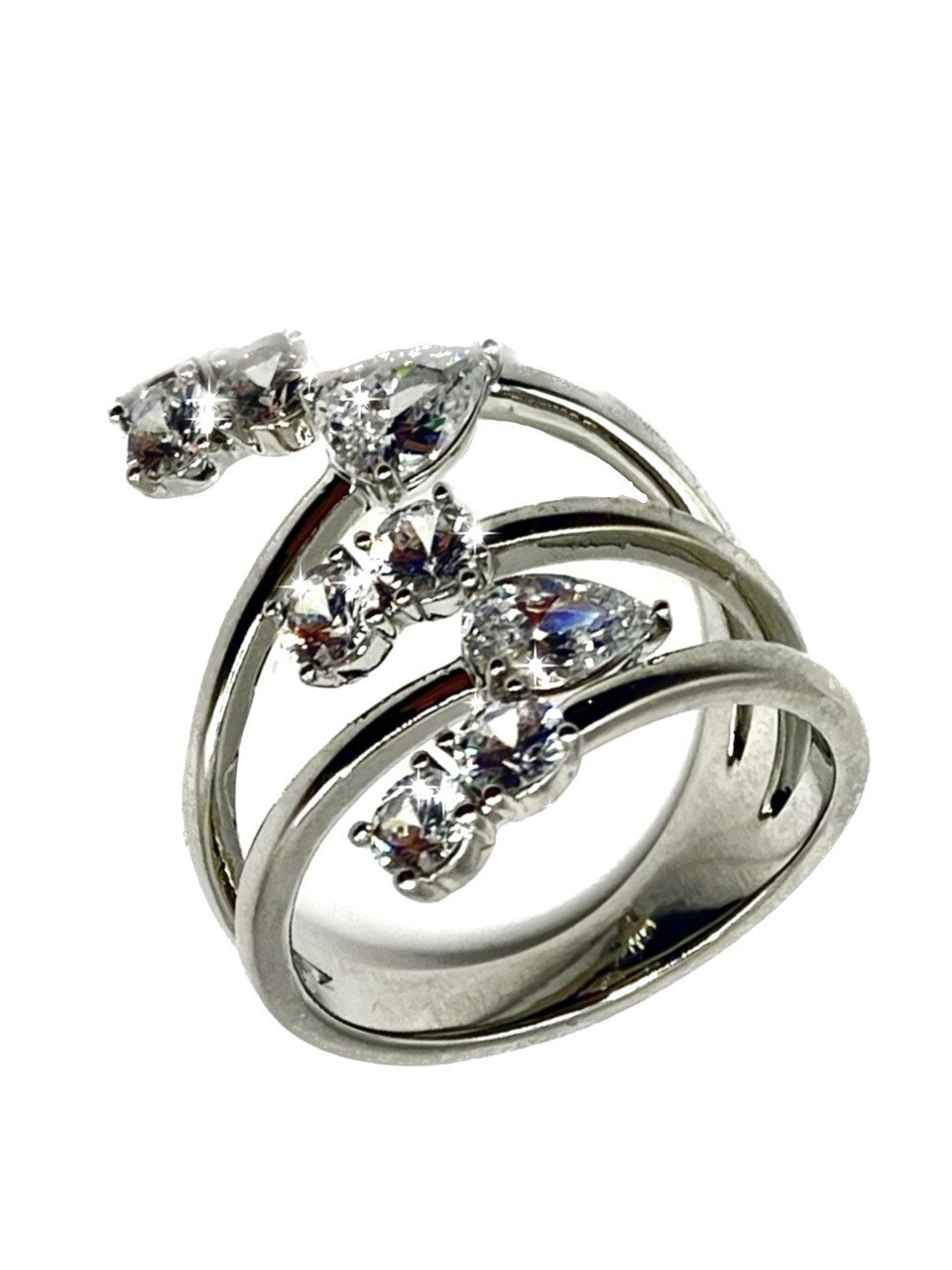 Кольцо помолвочное, фианит