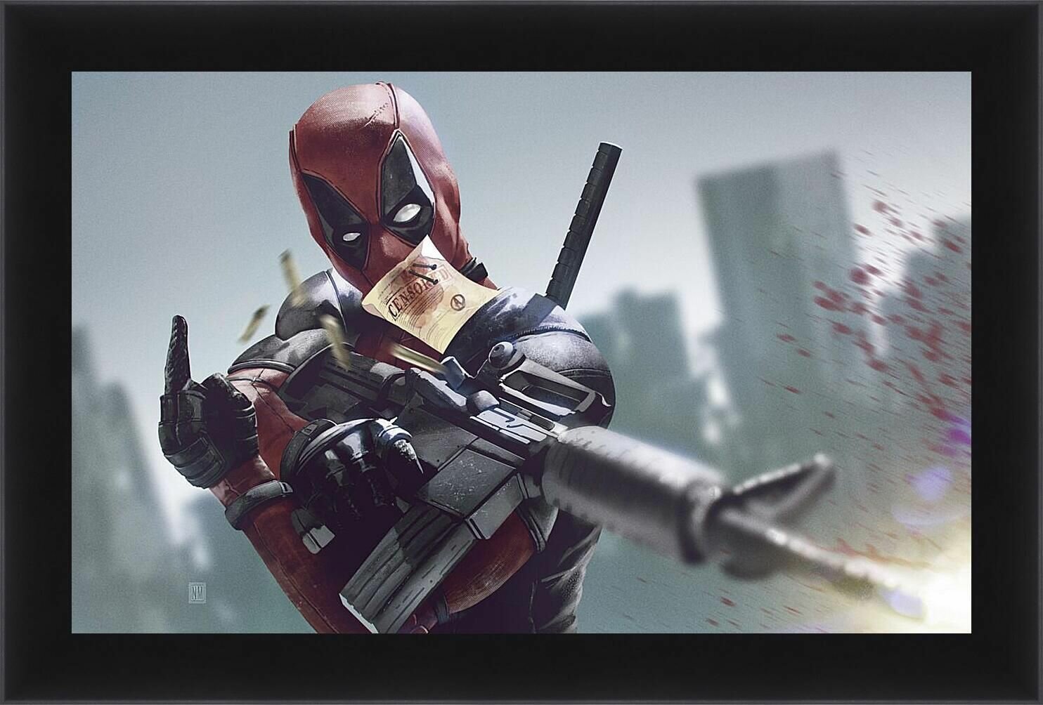 Плакат, постер Дэдпул на холсте, размер 21х30см