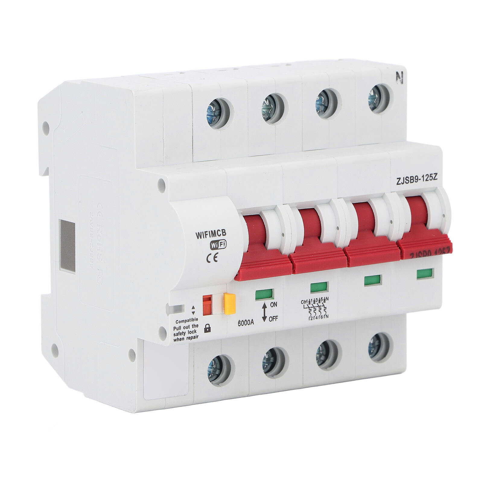 Умный автомат 4P 80A 220V с WiFi/Bluetooth (Tuya) и дистанционным управлением