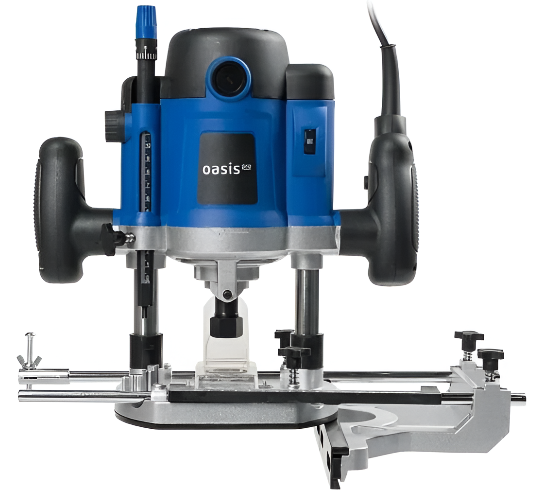 Фрезерный станок OASIS "PF-190" Pro, ручной, 1900Вт, 6 скоростей, синий/чёрный