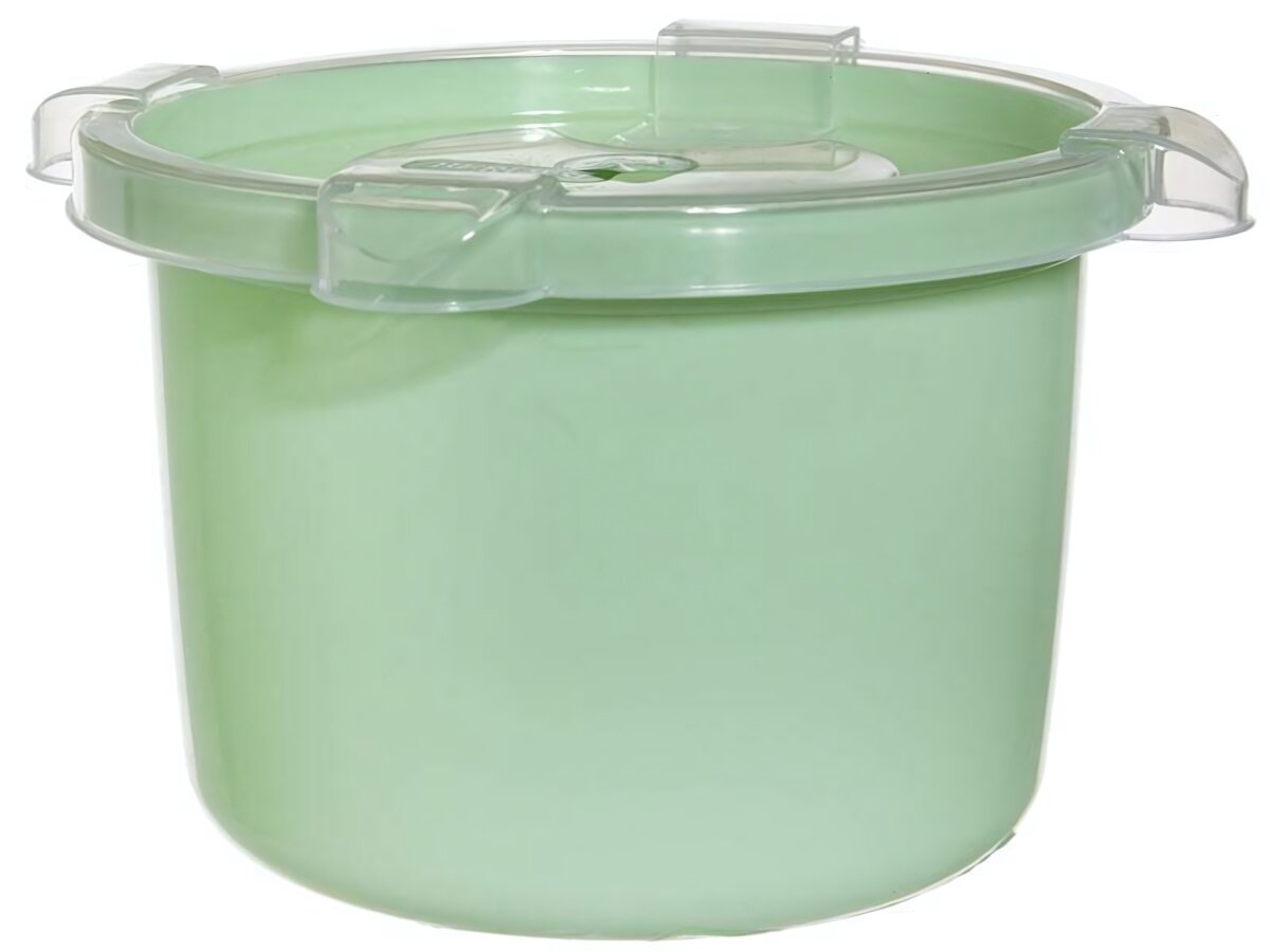 Контейнер пластиковый круглый 0,5л "Bon appetit", цвет чайное дерево, для СВЧ