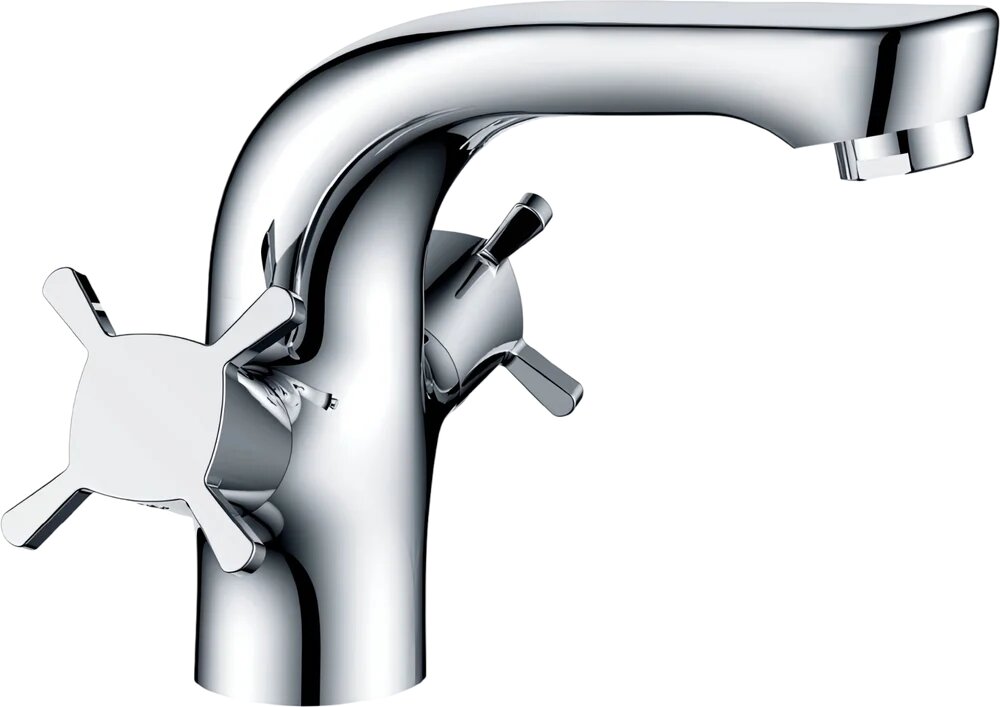 Смеситель для раковины Kaiser Cuatro 58011 хром, глянцевый, кран для ванной в раковину, из латуни