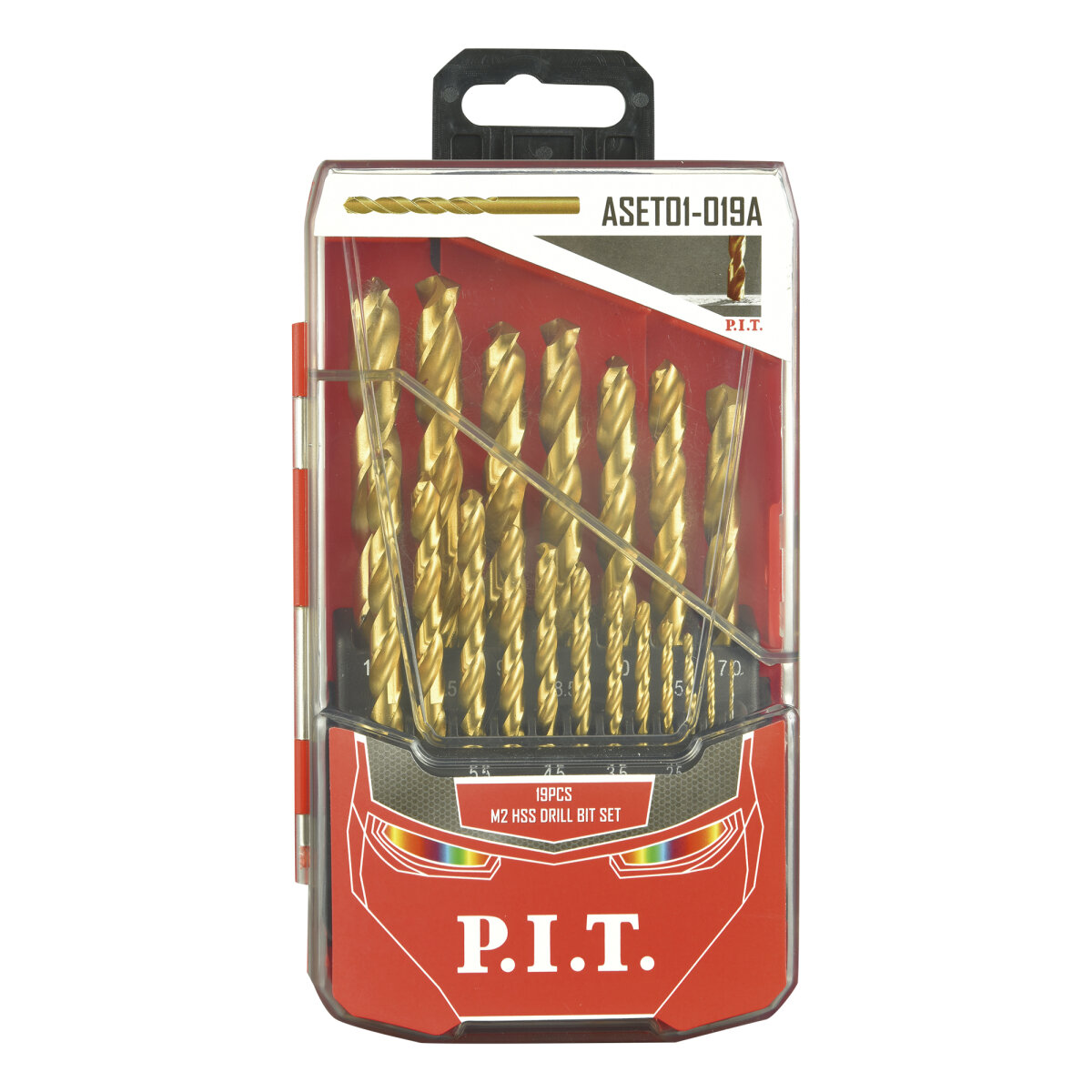 Набор сверл по металлу 19шт, 1,0 - 10,0мм P.I.T. ASET01-019A