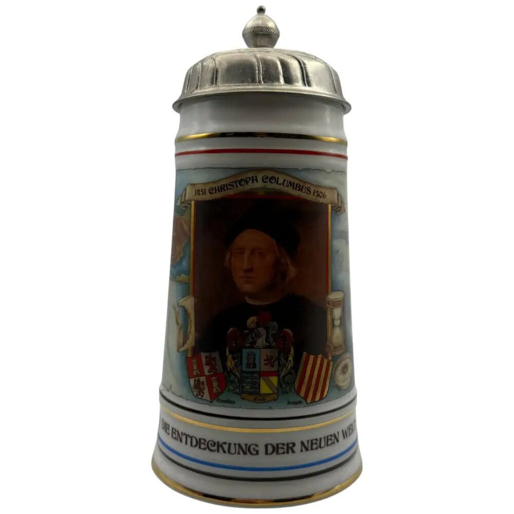 Пивная кружка "Великие люди Христофор Колумб", 1 л, 1992 г, Rastal, Германия
