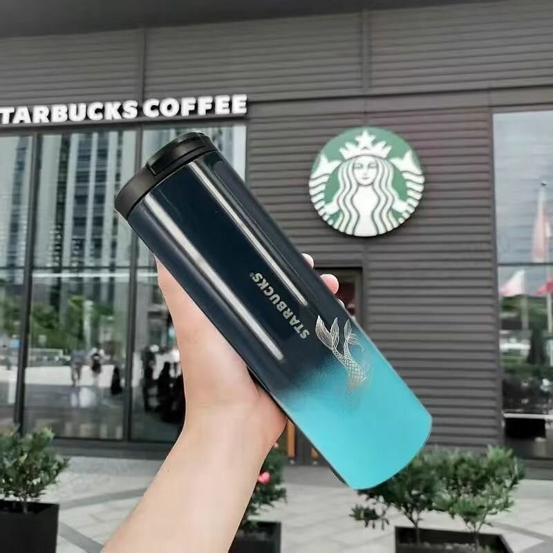 Термокружка STARBUCKS с клапаном 473мл Старбакс tumbler металл