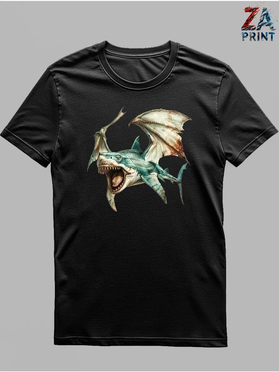 Футболка акула рептилия
