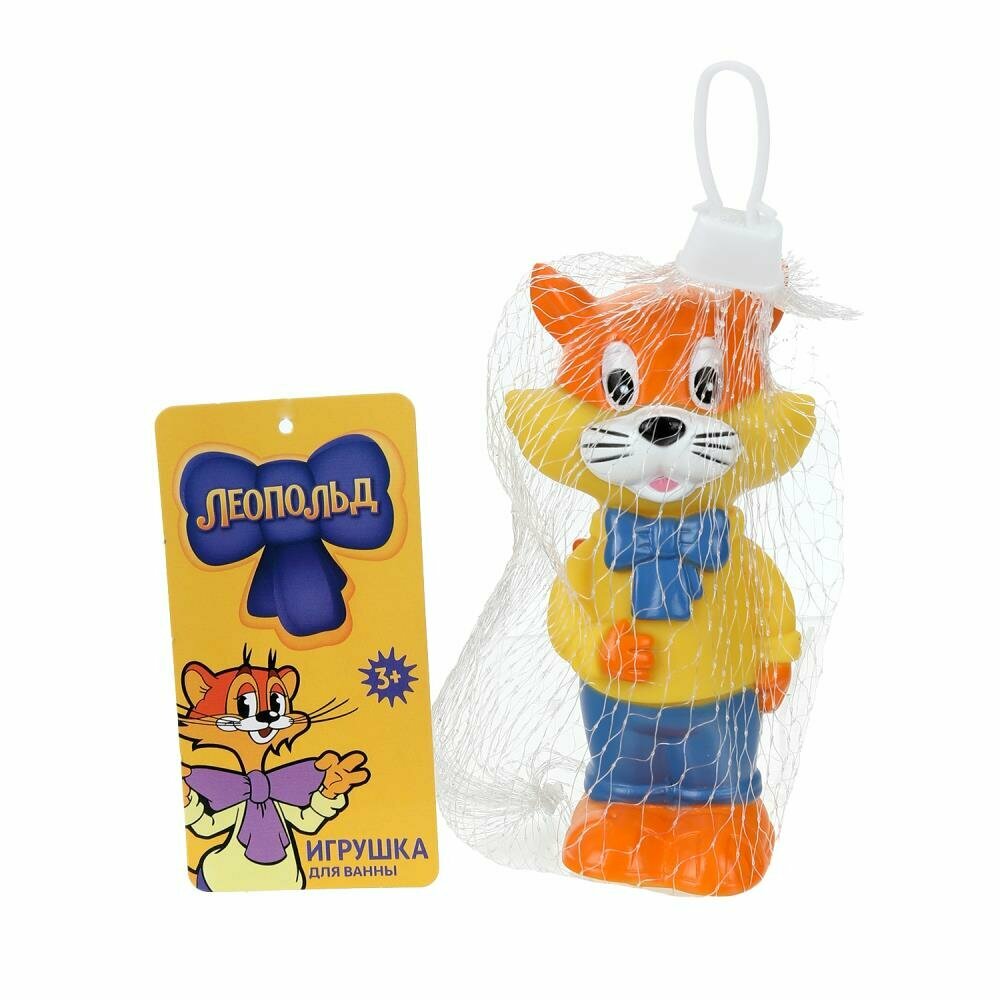 Игрушка пластизоль для ванны Леопольд, в сетке Играем Вместе YF-9R-LK