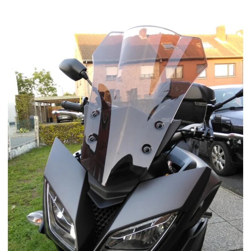 Лобовое стекло с двойным пузырьком для мотоцикла, ветровое стекло для Yamaha FJ 09 FJ09 MT09 MT-09 Tracer 900 2015, черный дымчатый, Черный