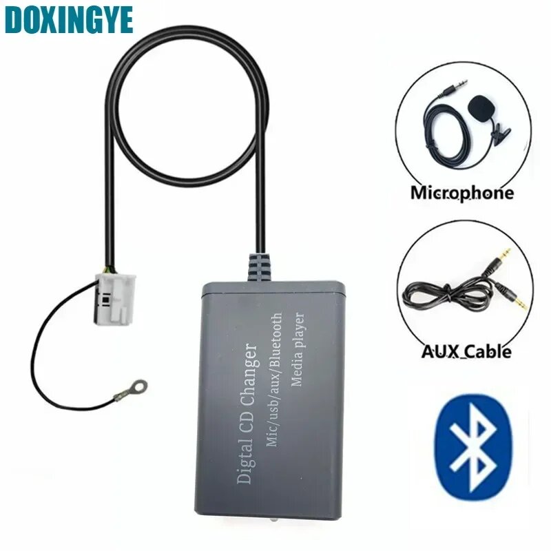 Переходник громкой связи DOXINGYE, для автомобиля, AUX, USB, Bluetooth, Mp3, музыки, радио, CD, зарядное устройство, для 12-контактного интерфейса VW, Audi, Skoda, Seat, Quadlock