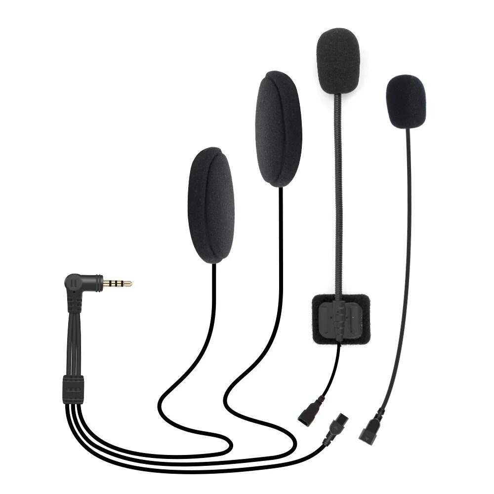 LEXIN LX-B4FM комплект для внутренней гарнитуры и зажима для шлема с высоким качеством и громким звуком Bluetooth Разъем для наушников, Черный