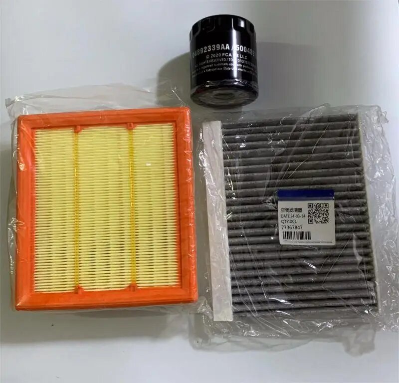 Автомобильный воздушный фильтр двигателя, масляный фильтр салона для Jeep Compass 2017 л 2016 л 51977574-Jeep Renegade 77367847 л-, 1set