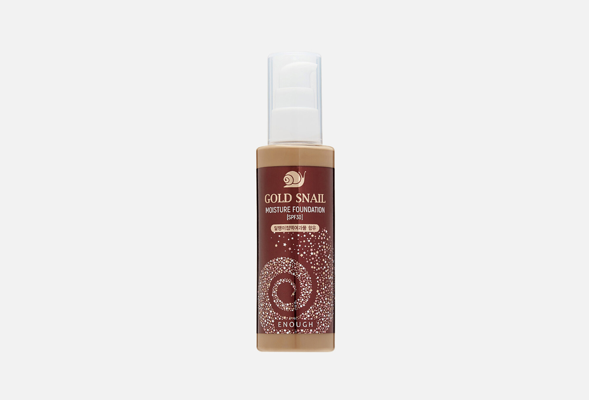 Увлажняющая тональная основа для лица ENOUGH Gold Snail 100 мл 21, Clear Beige