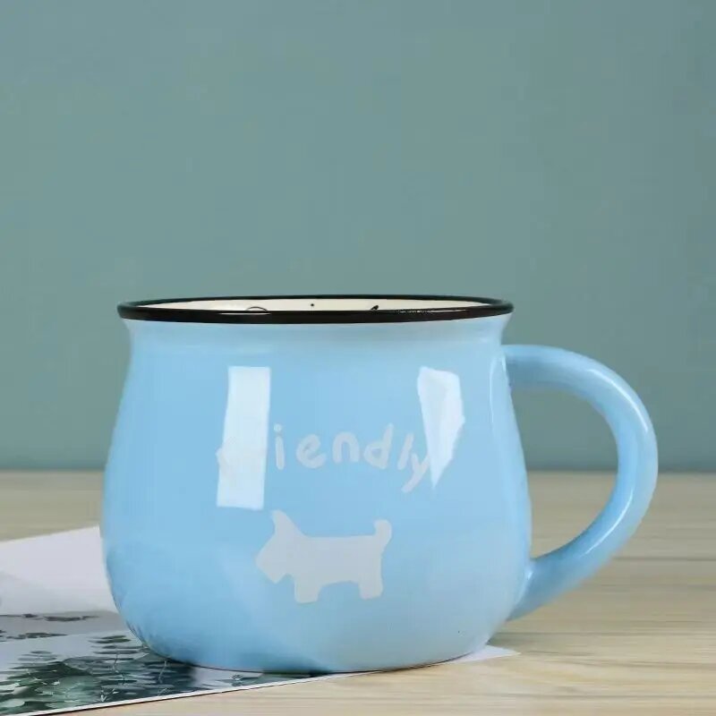 Кружка ROSBERDE керамическая 150/350 мл 150ml, небесно-голубой