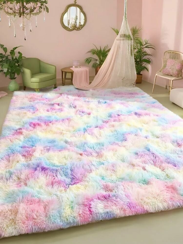 Эксклюзивный градиентный ковер из плюша 200x250 см серого оттенка для оформления интерьера гостиной спальни или детской