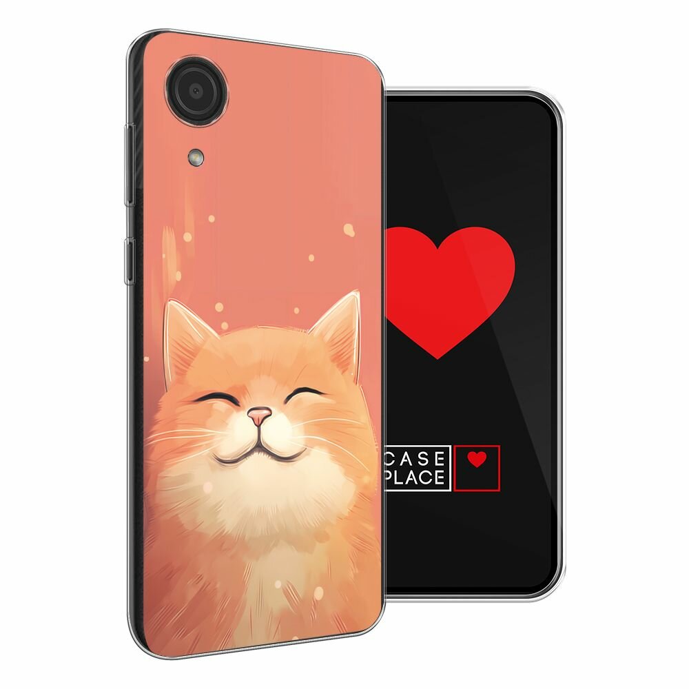 Чехол на Samsung Galaxy A03 Core / Самсунг Галакси А03 Core с принтом "Довольный рыжий котик" — фото 1