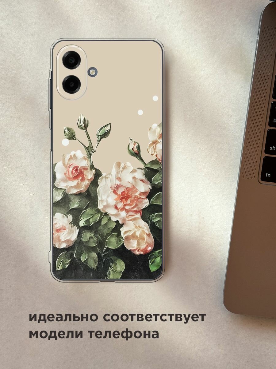 Чехол на Samsung Galaxy A07 / Самсунг А07 с принтом "Цветочная картина 1" — фото 1