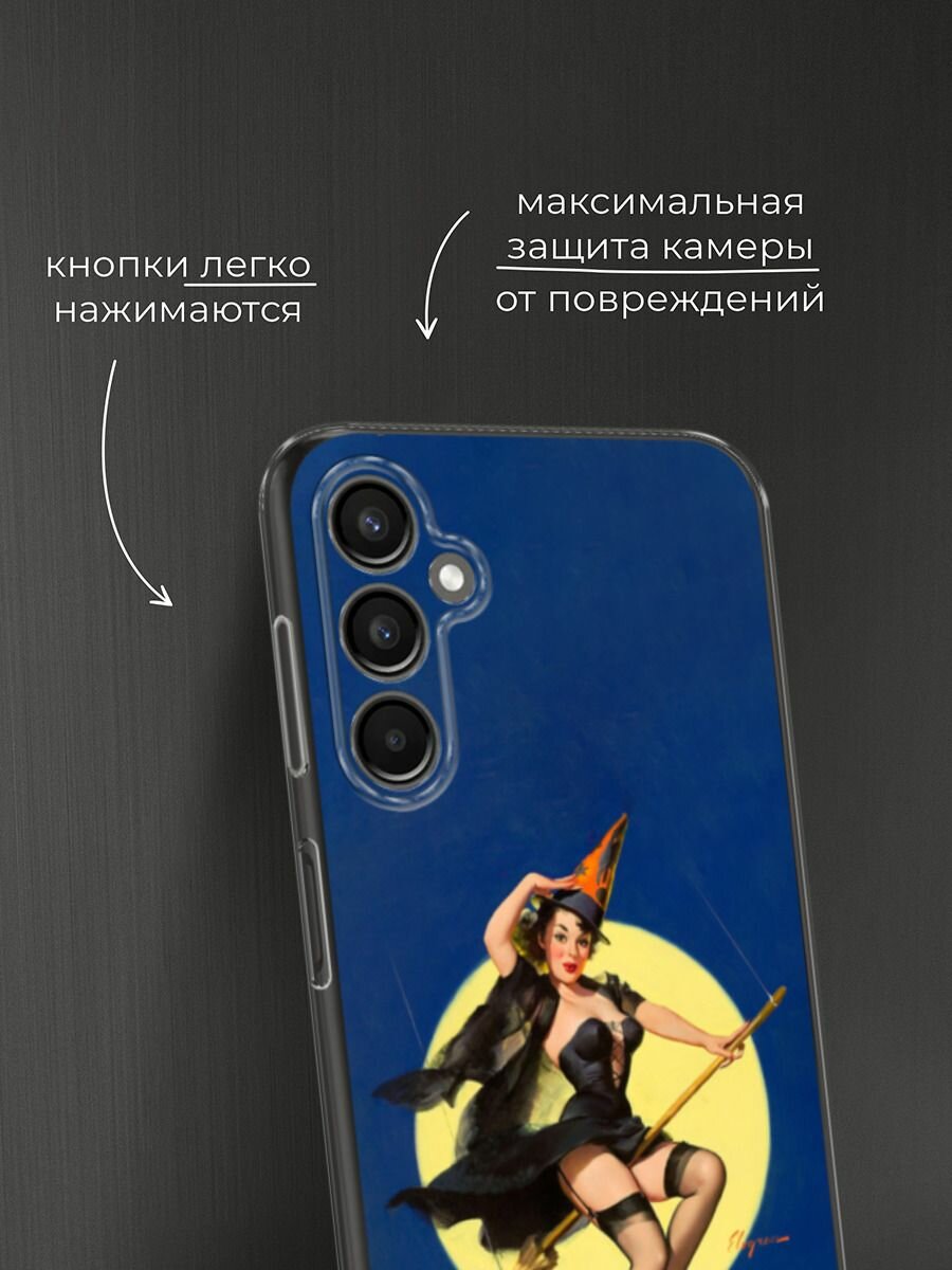 Чехол на Samsung Galaxy A24 / Самсунг Галакси A24 с принтом "Pin-Up Witch" — фото 1