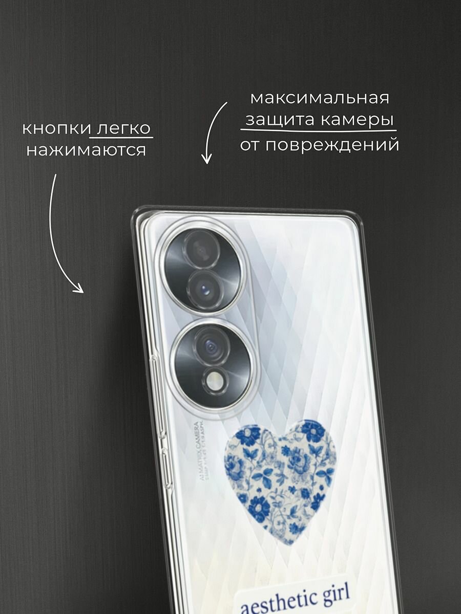 Чехол на Honor 70 / Хонор 70 с принтом "Aesthetic girl" — фото 1