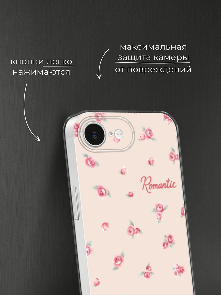 Силиконовый чехол на Apple iPhone 16e/17e / Айфон 16е/17e с принтом "Romantic" — фото 1