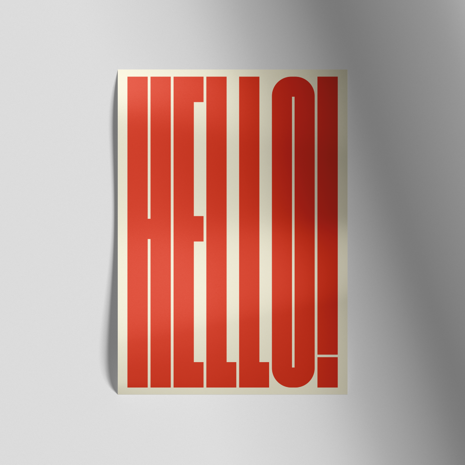 Постер плакат на стену "Hello" 30х42 см без рамки, формат А3