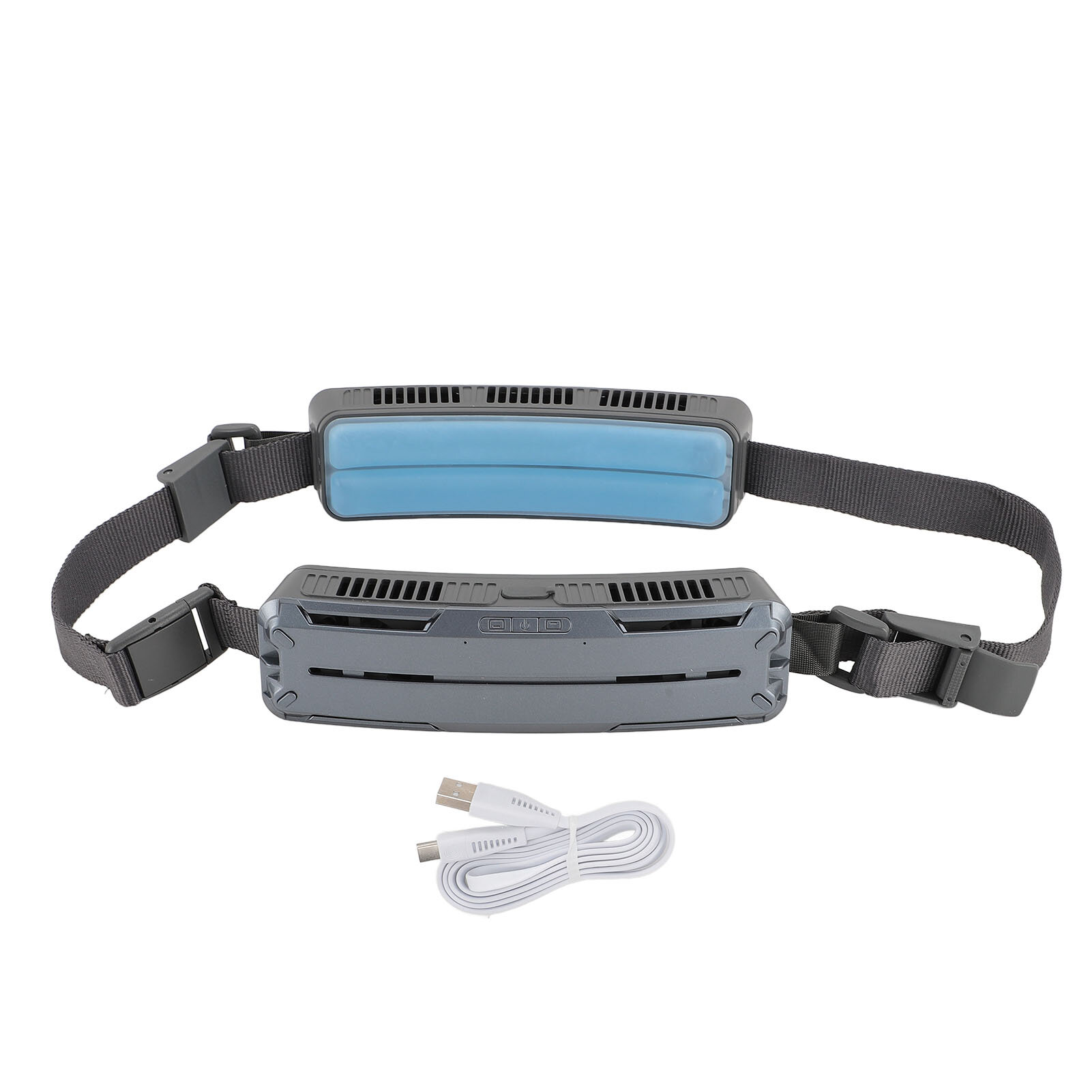 Носимый вентилятор по талии с двойным боковым охлаждением с регулируемым ремнем 6500 об / мин Бесплатный перезаряжаемый для туристического вход