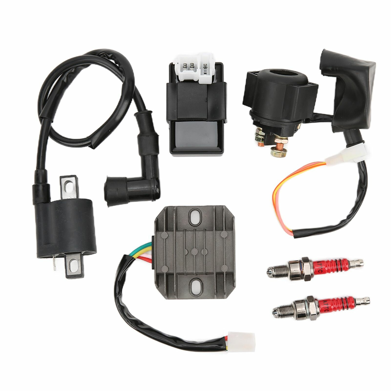 Катушка зажигания, комплект регулятора воспламенителя CDI, замена для CG150cc 200cc 250cc вертикальный двигатель китайского ATV