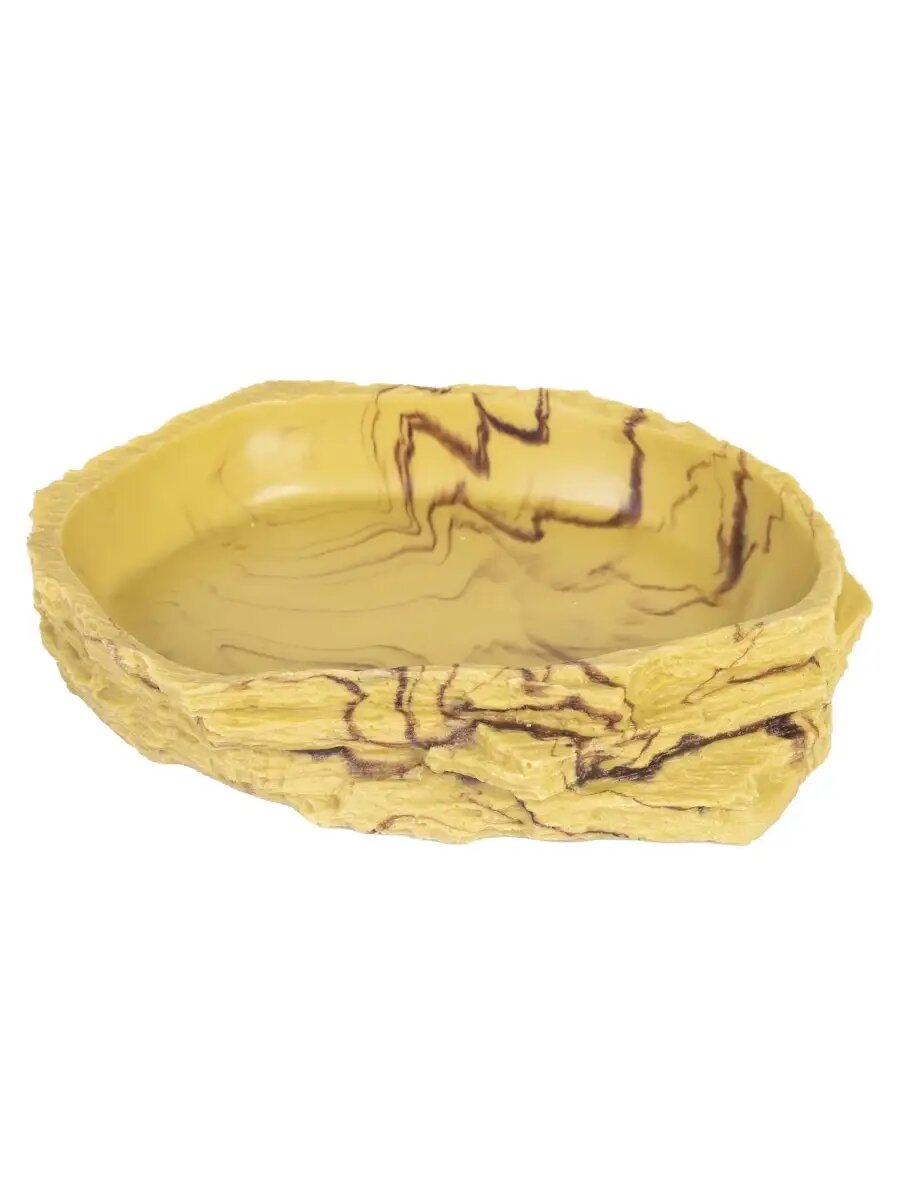 Кормушка-поилка для рептилий "Sandstone", 11x8x2.5см