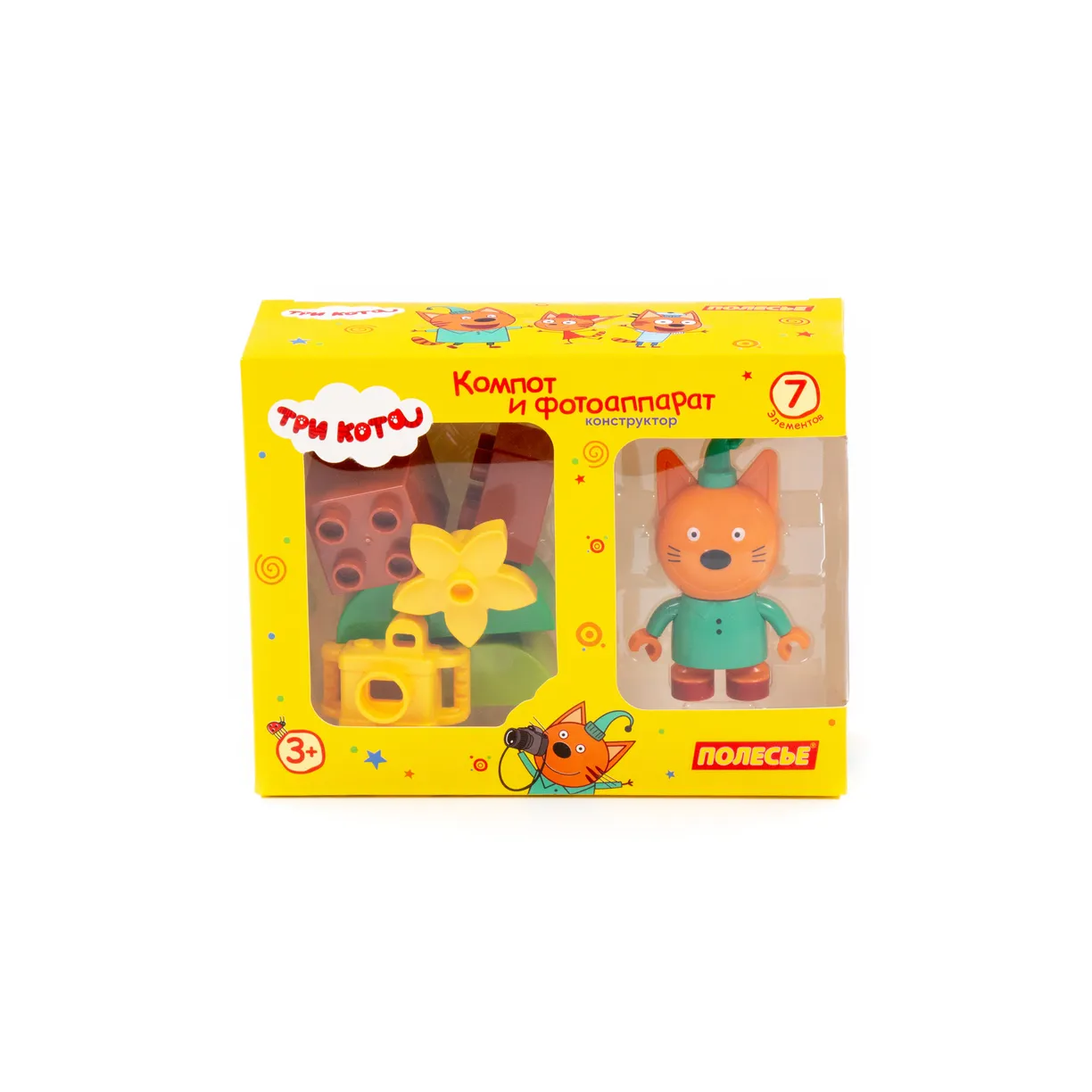 Конструктор Полесье серия Макси - Три кота. Компот и фотоаппарат (7 эл, в коробке) 63738