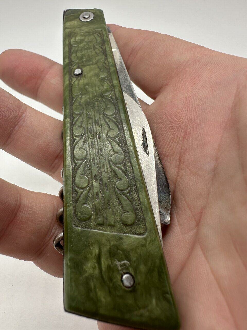 Нож Перочинный Складной туристический ссср 70 годы с узором