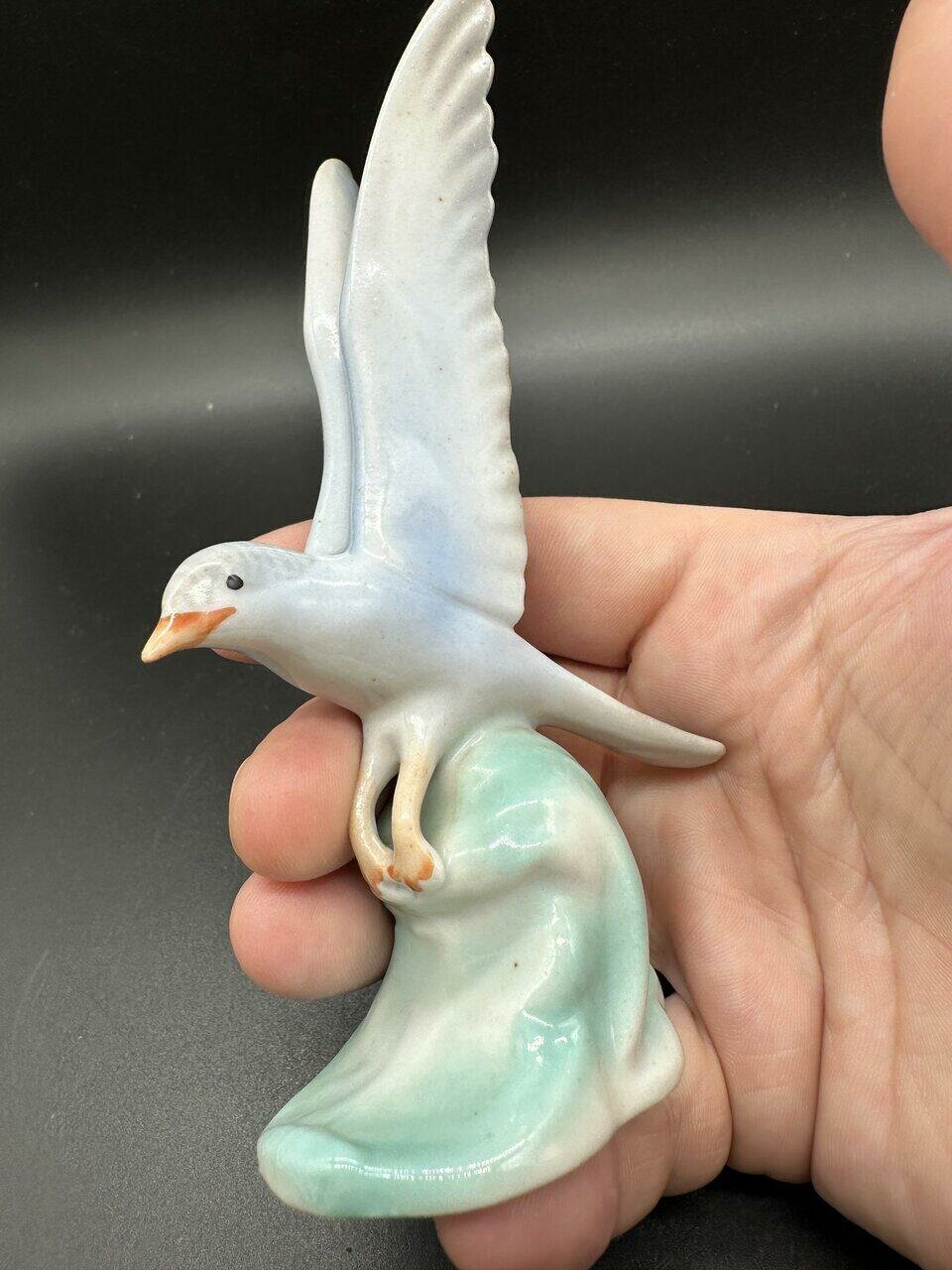 Фарфоровая статуэтка Чайка Drasche Венгрия 1960 г Винтаж