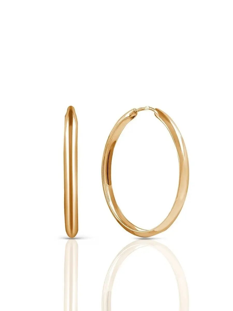 Серьги, серебро, 925 проба, золочение