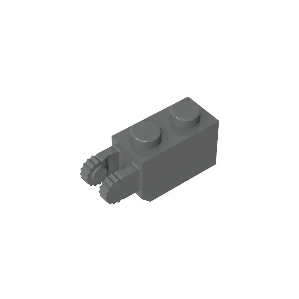 Серый шарнирный кирпич LEGO 1x2, Цвет: 072