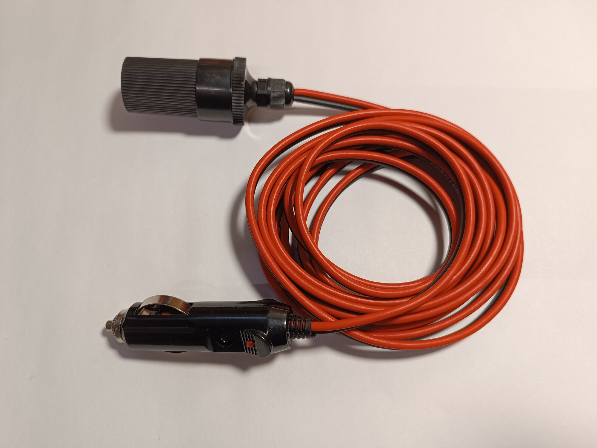 Удлинитель прикуривателям усиленный "Оптимум" 3 метра с индикатором и предохранителем