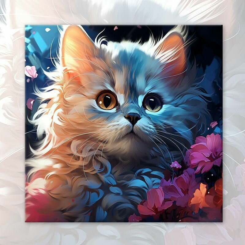 Картина по номерам, холст на подрамнике 20 х 20 см, набор для творчества, Подарки друзьям, родственникам и детям