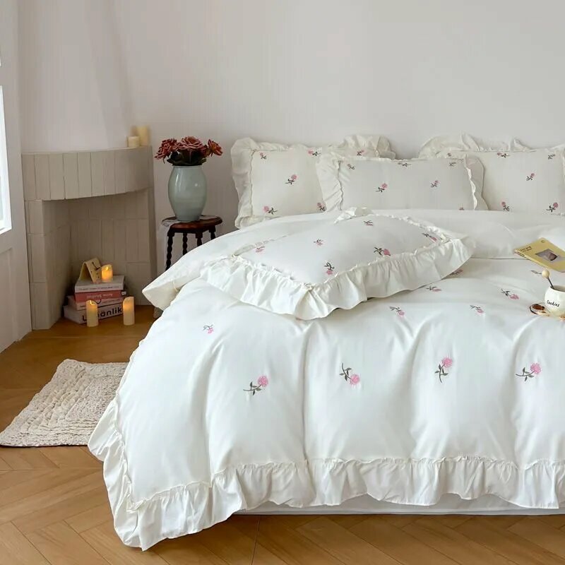 Комплект постельного белья "Евро", мако-сатин, бежевый, 2 наволочки, 50*70 пододеяльник180*210