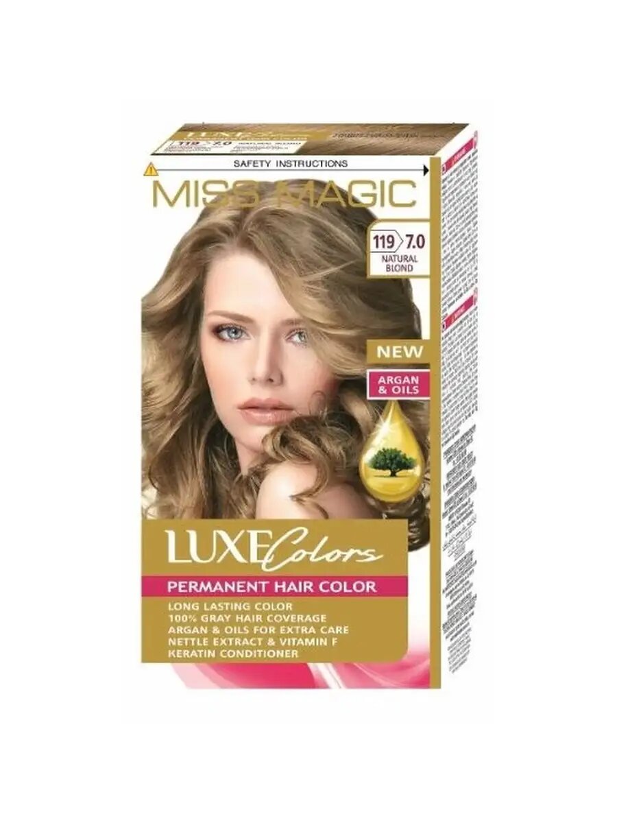 Miss Magic Стойкая краска для волос "LUXE COLORS" 119/7.0- лесной орех