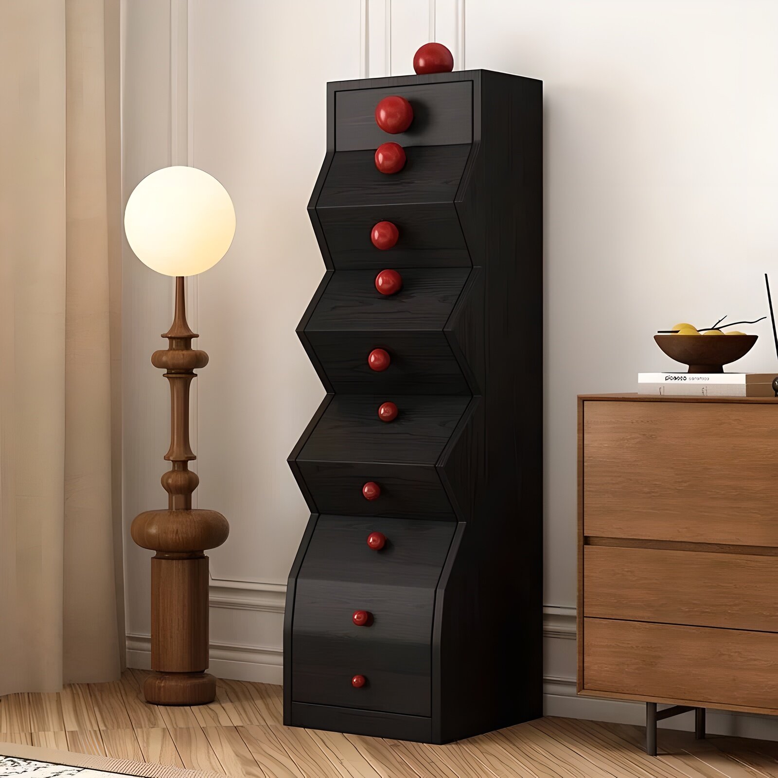 Антикварный комод из массива дерева неправильной формы, шкаф для хранения вещей