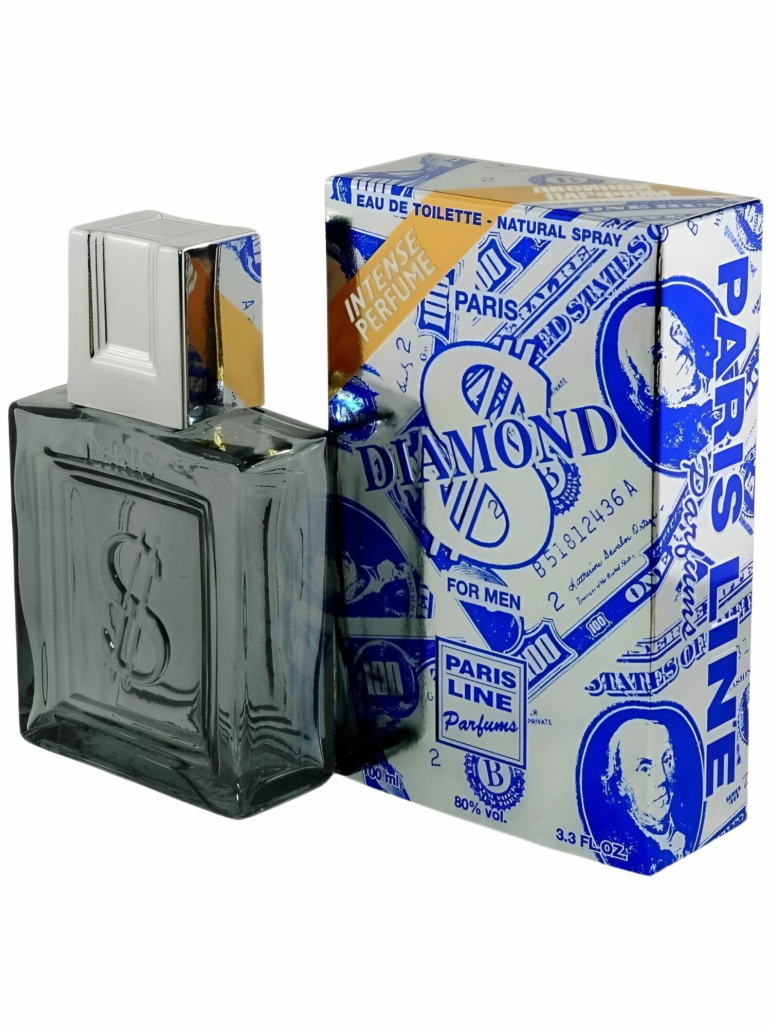 Paris Line Parfums Туалетная вода мужская Dollar Diamond, 100 мл