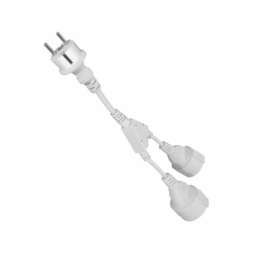 16A Шнур питания немецкого стандарта от мужчины к женщине, одна точка два EU4.8MM 0,3 метра-белый