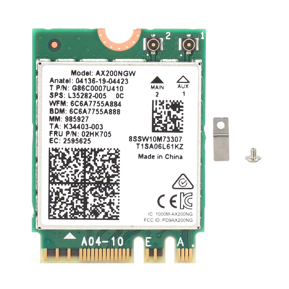 Беспроводная карта AX200NGW, Wi-Fi 6, M.2 NGFF, Bluetooth 5.1