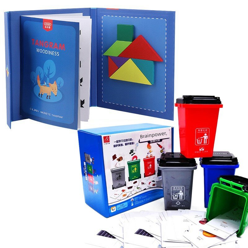 Магнитная головоломка-танграм, интеллектуальная игра для учащихся начальной школы, учебные пособия для первого класса,