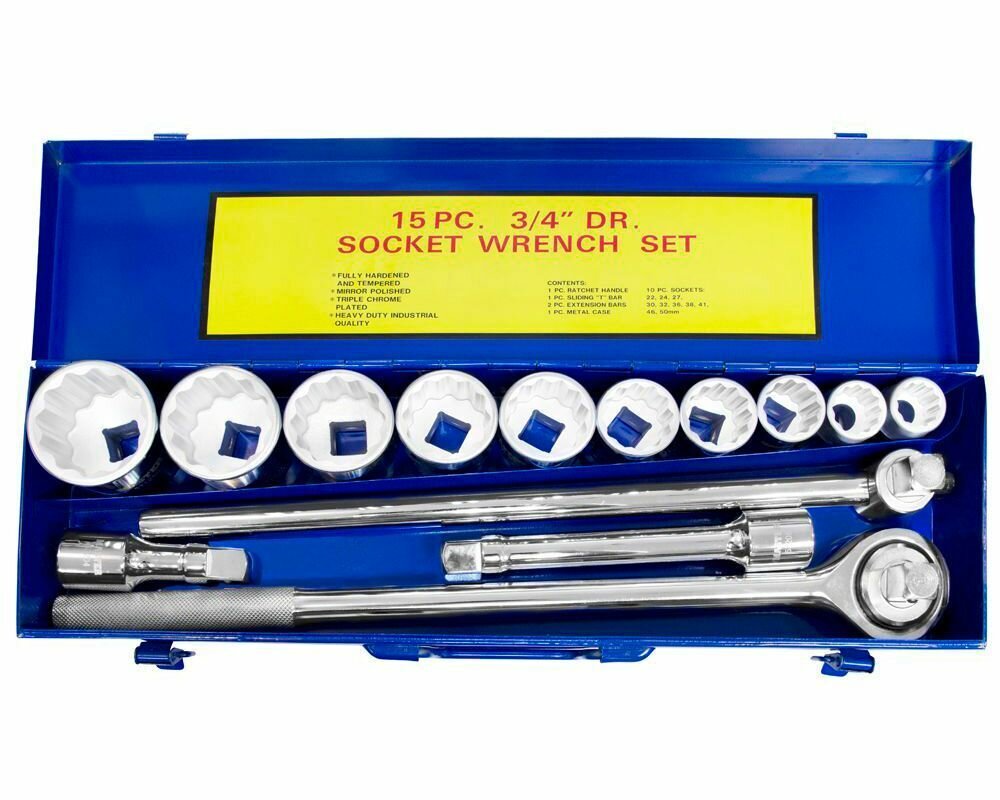 Набор инструментов (головок 22-50мм) 3/4" дюйма 12-гр. 14 предметов Master 507215B-M для грузовиков (грузовых автомобилей)