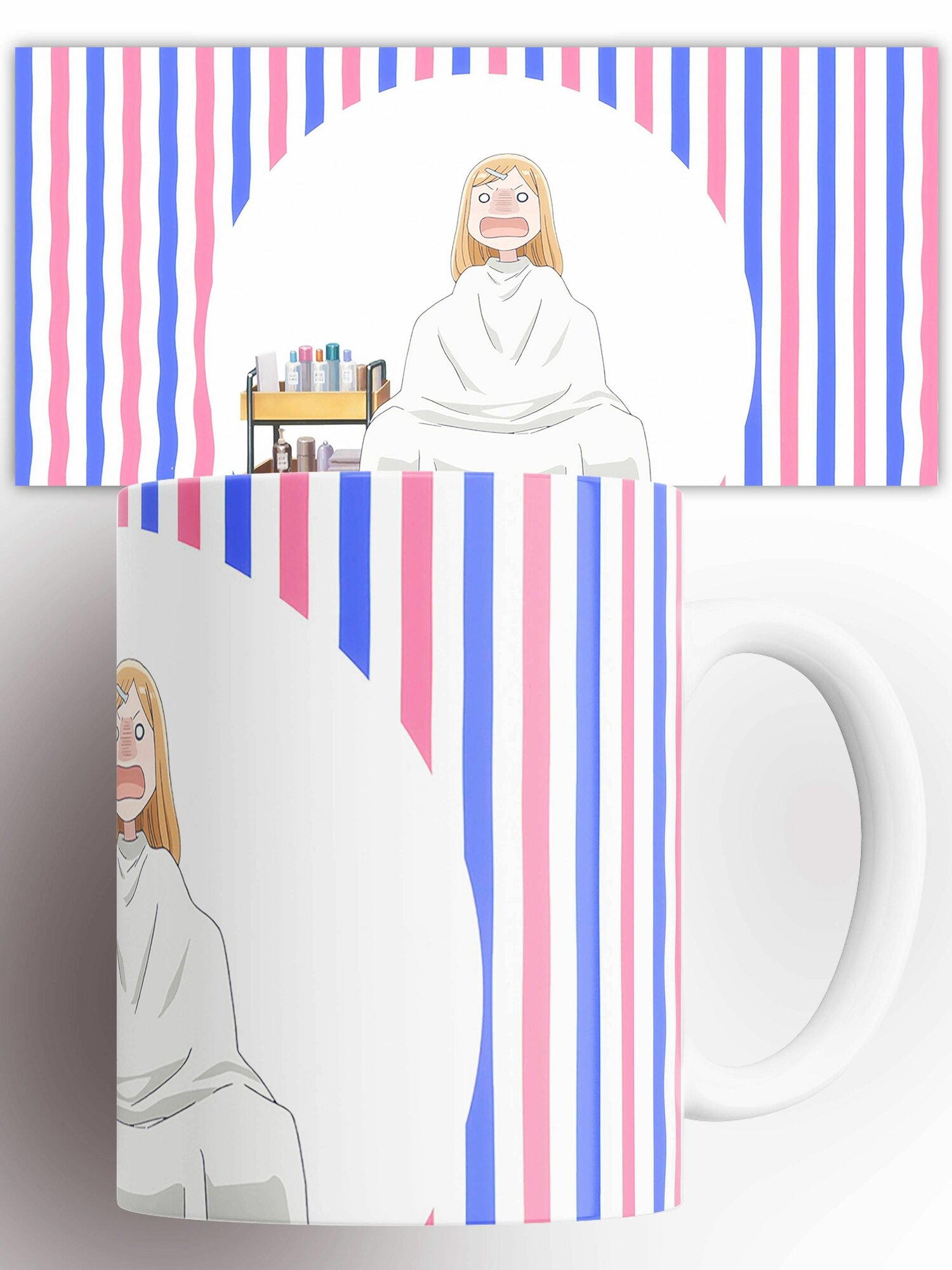 Кружка аниме Моя любовь 999 уровня к Ямаде Yamada-kun to Lv999 no Koi wo Suru Аканэ и Ямада 330 мл