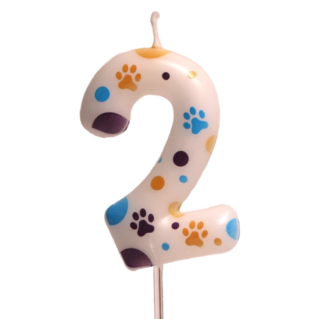 Свеча на день рождения собаки 0-9, цифровая свеча на день рождения, используемая для украшения торта с собачьими когтями для мальчиков и девочек