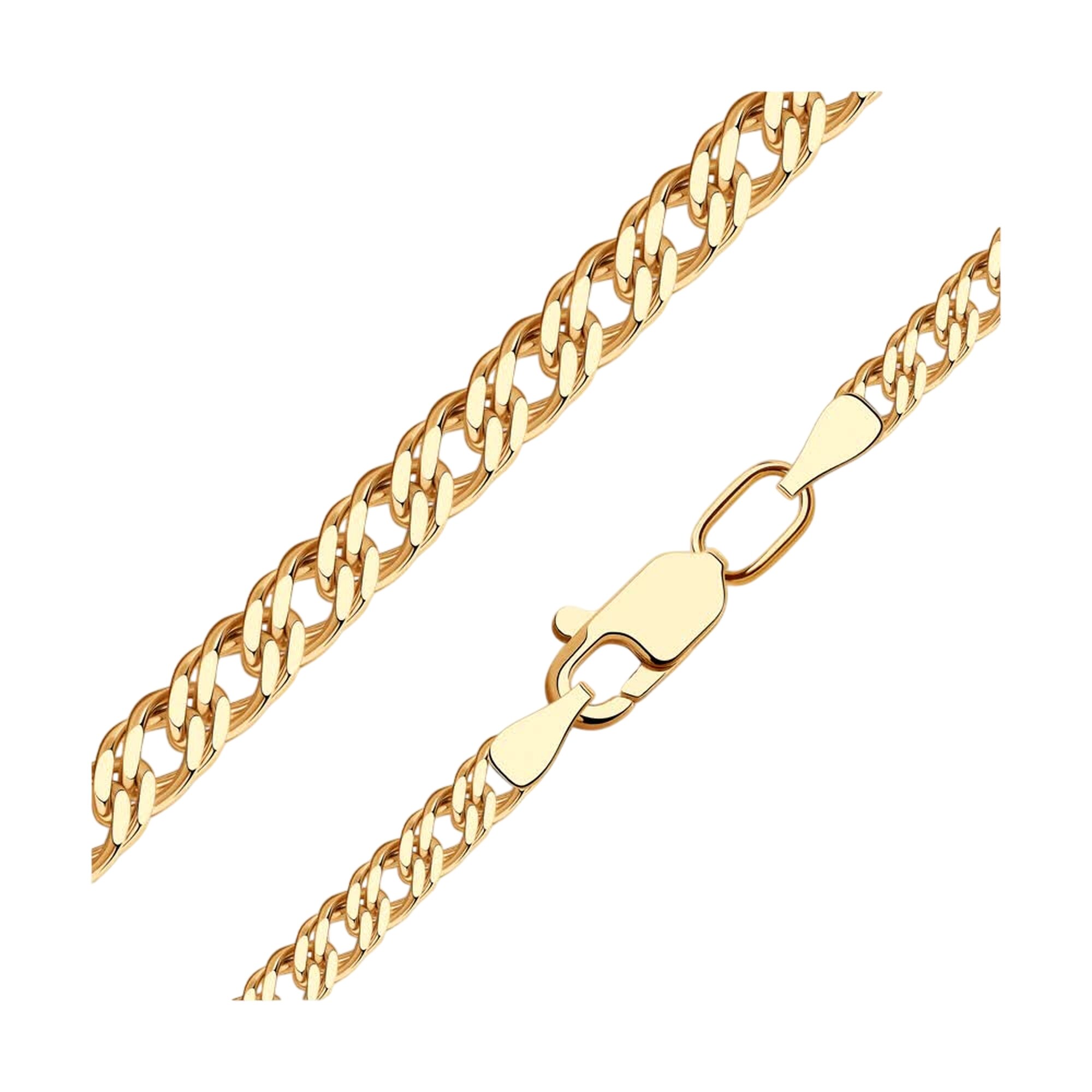 Цепь серебро, 925 проба, золочение