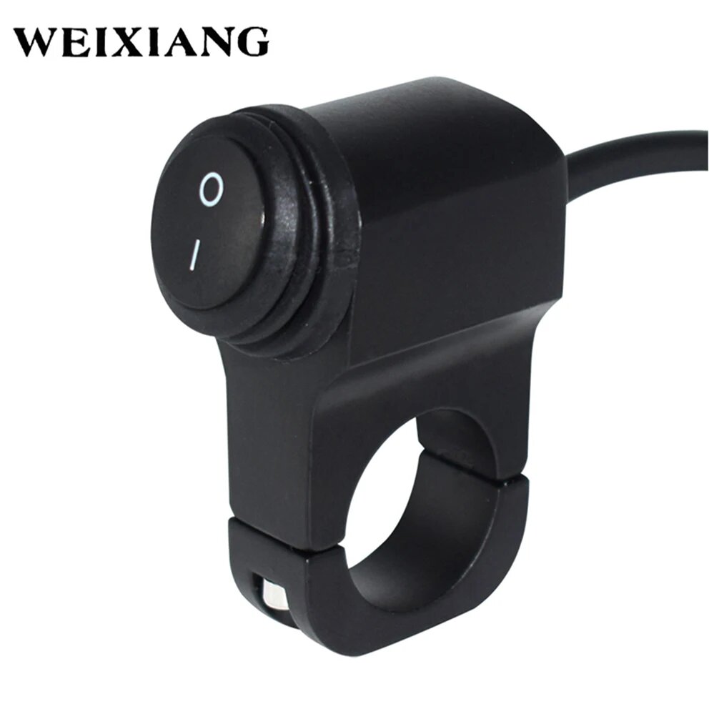 Водонепроницаемый 12 В 7/8 "22 мм крепление на руль мотоцикла, переключатели управления, фара, стоп-туман, аварийный свет, переключатель включения и выключения, черный